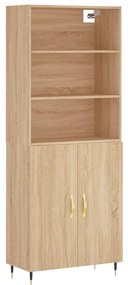 Skříň highboard dub sonoma 69,5 x 34 x 180 cm kompozitní dřevo,  3189232