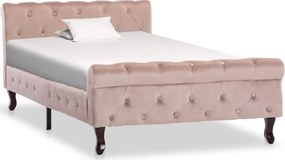 vidaXL Rám postele samet 100 x 200 cm [288558] Barva: Růžová