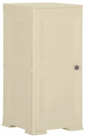 vidaXL Plastová skříňka 40 x 43 x 85,5 cm design dřeva angorská bílá