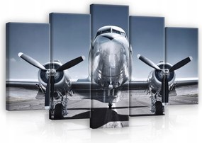 Obraz 100x60 Letadlo vintage klasické letectvo DC-3 metal cestování dobrodružství