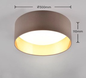 Světle hnědé LED stropní svítidlo ø 30 cm Locarno – Reality
