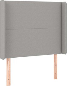 Box spring postel s matrací světle šedá 90x190 cm textil 3131793
