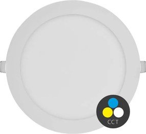 T-LED Bílý vestavný LED panel kulatý 225mm 18W 24V CCT 102202