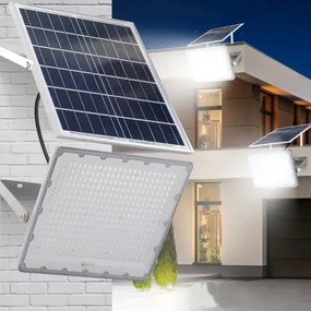 LED Stmívatelný solární reflektor LED/50W/3,2V 5000K 6000 mAh IP65 černá + DO