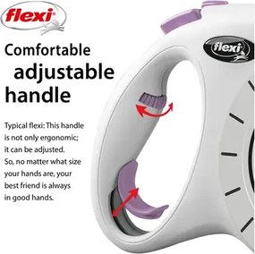 Flexi Select M pásek 7m světle šedo-fialové / Vodítko