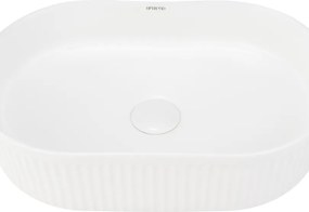 UPTrend Oválné keramické umyvadlo na desku OAZA BLOOM TR41422, bílá lesk