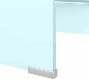 TV stolek / podstavec na monitor sklo zelený 40 x 25 x 11 cm 244142