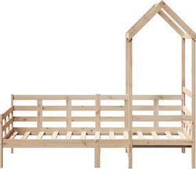 Válenda se střechou 80 x 200 cm masivní borové dřevo 3282326