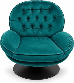 LuxuryForm DESIGN Otočné křeslo LUNA s podnožkou - zelené