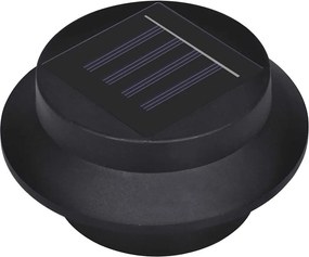 Venkovní solární lampy na plot 12 ks LED černé 277122