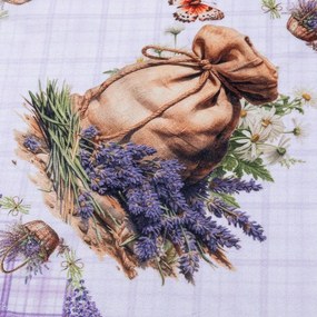 Sada 4 ks prostírání a stolního běhounu LEVANDULE