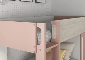 Aldo Patrová postel se skříni a šuplíky Cascina - Antique pink