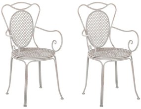 Sada dvou zahradních židlí kovově šedá CILENTO Beliani