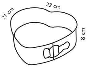 Forma srdcová rozkládací DELÍCIA 22 x 21 cm