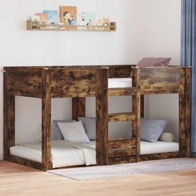 Patrová postel pro děti Kouřový dub 75 x 190 cm 3410391