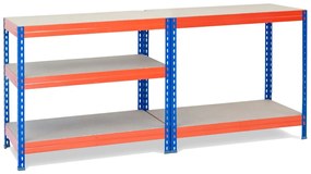 AR Shelving Vysokozátěžový regál Rivet L, 192 × 100 × 50 cm, nosnost police: 300 kg