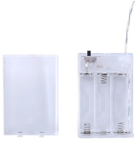 Transparentní LED světelný řetěz ve tvaru kolíčků DecoKing Pin, 40 světýlek, délka 6,35 m