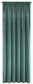Luxusní sametový stínící závěs tyrkysové barvy 140 x 270 cm