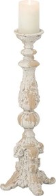 Béžový antik svícen Antiqou French - 16*16*55 cm