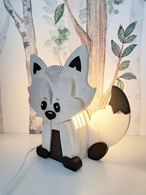 Makuto Art Dřevěná lampa do dětského pokoje LIŠKA Zvolte barvu: Cihlová