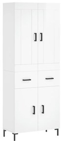 Skříň highboard lesklá bílá 69,5 x 34 x 180 cm kompozitní dřevo