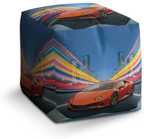 Sablio Taburet Cube Sportovní auto 2: 40x40x40 cm