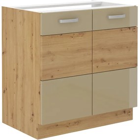 Kuchyňská skříňka Artisan 80 ZL 2F BB Barva dvířek cappuccino lesk