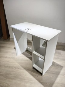 HOMCOM počítačový stůl 80 cm se 2 policemi, bílý