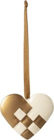 Vánoční plechová ozdoba Heart Gold  Small Maileg