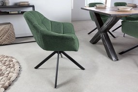 Designová otočná židle Vallerina tmavozelená
