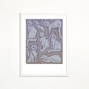Lucie Talaber | One Eye Cat Rám: Černý, Velikost: 60 x 40 cm