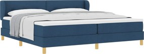 Postel s boxspringem s čelo Modrá 200 x 200 cm textil 3340240