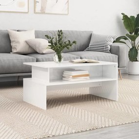 vidaXL Konferenční stolek 90 x 55 x 42,5 cm kompozitní dřevo [834278] Barva: bílá s vysokým leskem