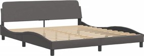 Postel s matrací Dover šedá 180 x 200 cm umělá kůže 3208460