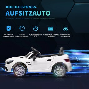 AIYAPLAY dětské elektrické autíčko s dálkovým ovládáním Mercedes SLC bílé