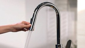 Hansgrohe Focus M41, páková dřezová baterie 240, s vytahovací sprškou, chromová, 31815000