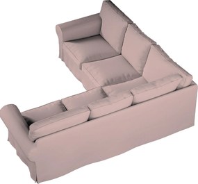 Potah na pohovku IKEA  Ektorp rohová barva růžová látka pletený vzor