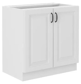 Dolní kuchyňská skříňka Retroline 80 D 2F BB, Barva: bílá