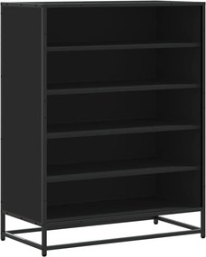 Botník černý 75 x 38 x 97,5 cm kompozitní dřevo a kov 3300870