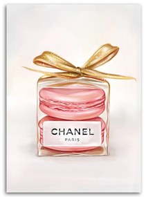 Gario Obraz na plátně Flakon na parfém Chanel a makronky Rozměry: 40 x 60 cm