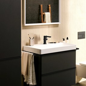 Hansgrohe Tecturis E, páková umyvadlová baterie 110 Fine CoolStart EcoSmart+ s odtokovou garniturou, černá matná, HAN-73023670
