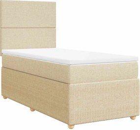 Box spring postel s matrací krémová 100 x 200 cm textil 3291965