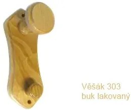 Dřevěný věšák 303 - dvoukolíkový Varianta: Věšák 303 buk lakovaný