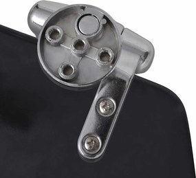 WC sedátko s funkcí pomalého sklápění MDF prostý design černé 140799