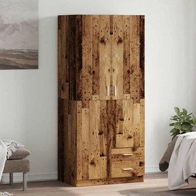 Šatní skříň old wood 80 x 52 x 180 cm kompozitní dřevo