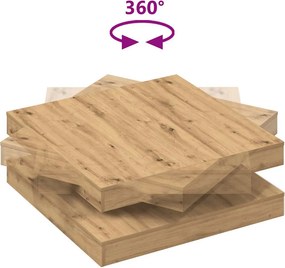 Konferenční stolek otočný o 360º dub artisan 90x90x34,5 cm 3321359
