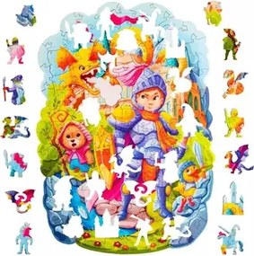 PUZZLER Puzzle Statečný rytíř / Dřevěné / 120 dílků / od 7 let