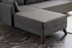 Hanah Home Designová pohovka BELLA antracit levá 275 cm 825BLC2577