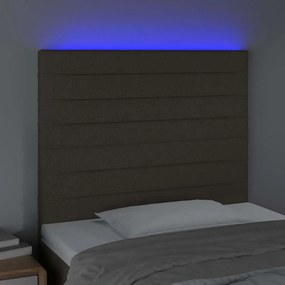 Čelo postele s LED taupe 100x5x118/128 cm textil 3122558