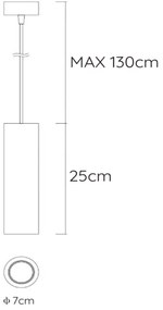 Lucide 35400/25/31 - Závěsné svítidlo GIPSY 1xGU10/35W/230V